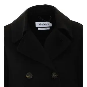 Max Mara Double-breasted Cashmere Cape - Black