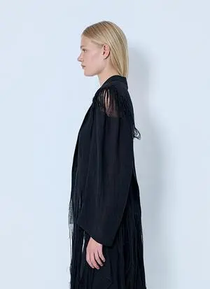 Yohji Yamamoto Frayed Hem Blazer