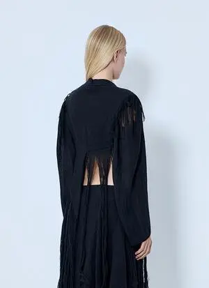 Yohji Yamamoto Frayed Hem Blazer