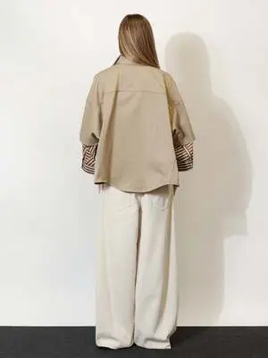 Brunello Cucinelli Linen And Cotton Blend Shirt - Brown