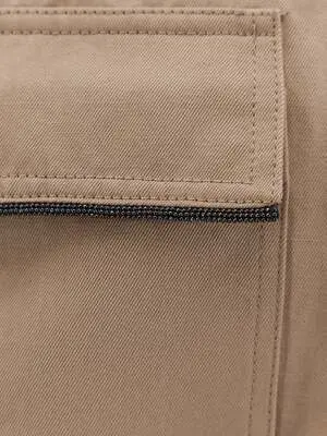 Brunello Cucinelli Linen And Cotton Blend Shirt - Brown