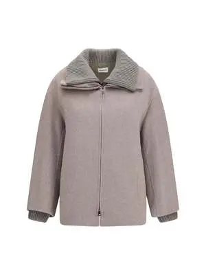 P.a.r.o.s.h Double Wool And Quilted Jacket - Cream