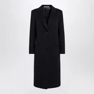 Tagliatore Single-breasted Wool Blend Coat - Blue