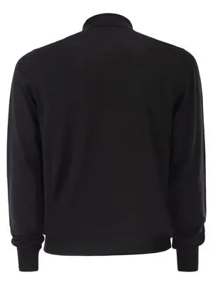 Kiton Long-sleeved Wool Polo Shirt
