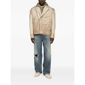 GOLDEN GOOSE Neutrals Jackets Leather Jackets