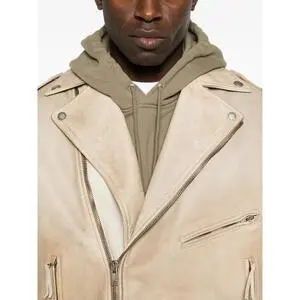 GOLDEN GOOSE Neutrals Jackets Leather Jackets