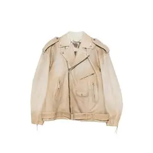 GOLDEN GOOSE Leather Jacket - Cream