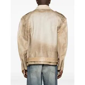 GOLDEN GOOSE Leather Jacket - Cream