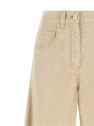 Brunello Cucinelli Wide Barrel Corduroy Trousers