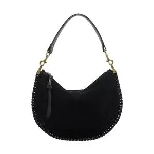 Isabel Marant Étoile Suede Oskan Soft Zip Shoulder Bag - Black