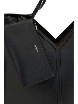 Saint Laurent Large Y Leather Tote Bag - Black