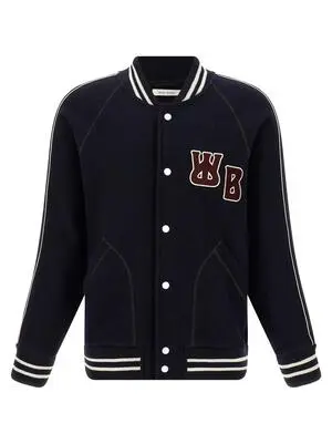 WALES BONNER The October Varsity' Bomber Jacket - Blue