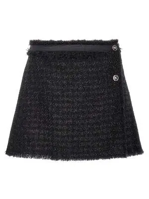Versace Lurex Wool Blend Skirt