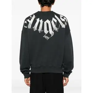 Palm Angels Logo Print Sweatshirt - Black