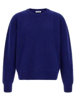 JIL SANDER Fisherman's Rib' Sweater - Blue