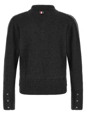Thom Browne 2-in-1 Trompe L'oeil Polo Shirt - Gray