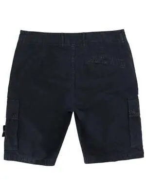 Stone Island Cargo Shorts With Logo Patch