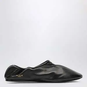 Alaïa Leather Soft Slippers - Black