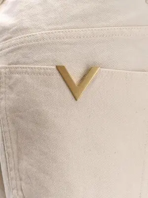 Valentino Garavani Five Pockets Cotton Trousers - Cream