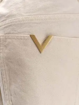 Valentino Garavani Cotton Trousers - Cream