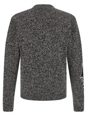 Valentino Garavani Panther Mélange Wool-cotton Pullover - Multicolor