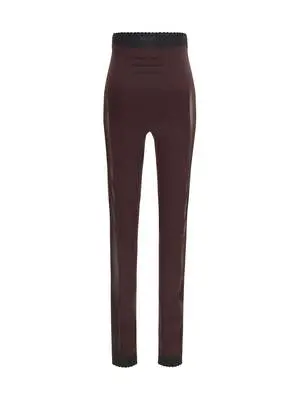 Attico Sheer Detail Leggings - Purple