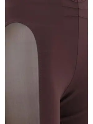 Attico Sheer Detail Leggings - Purple