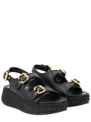 Chloé Nama Wedge Sandal - Black