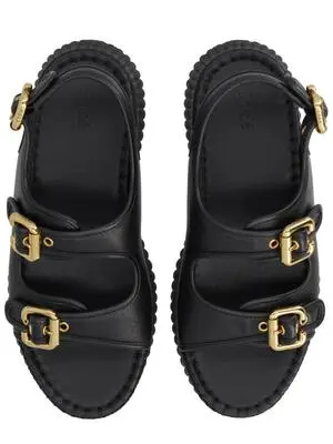 Chloé Nama Wedge Sandal - Black