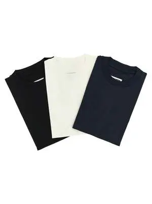 JIL SANDER 3-pack Logo Embroidery T-shirt - Multicolor