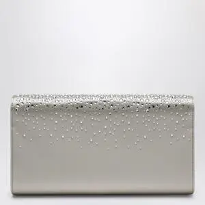 ROGER VIVIER Efflorescence Satin Clutch Bag - Gray