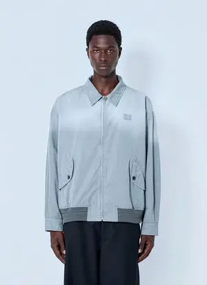 Miu Miu Old Twill Blouson Jacket - Gray