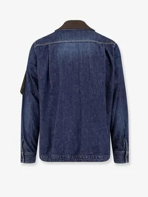 Sacai Denim Jacket With Nylon Inserts