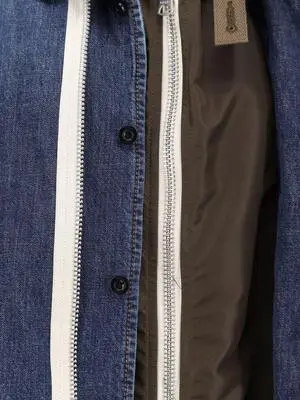 Sacai Denim Jacket With Nylon Inserts