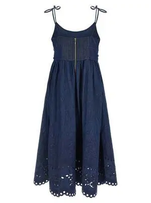Zimmermann Mahon Cotton Denim Midi Dress - Blue