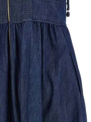Zimmermann Mahon Cotton Denim Midi Dress - Blue