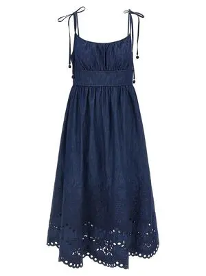 Zimmermann Mahon Cotton Denim Midi Dress