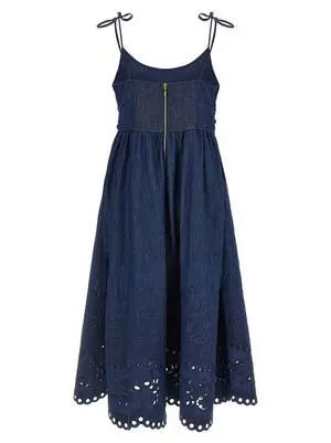 Zimmermann Mahon Cotton Denim Midi Dress