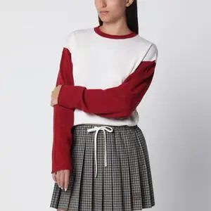 Guest In Residence Cashmere Baseball Oversized Crew Sweater - Multicolor