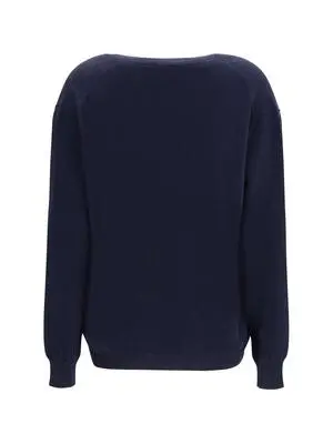 Malo Cashmere V-neck Sweater - Blue