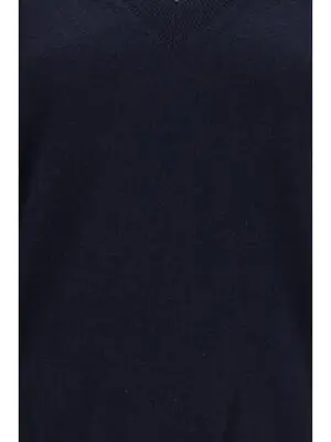 Malo Cashmere V-neck Sweater - Blue