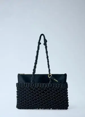 JIL SANDER Tangle Net Cord Shoulder Bag