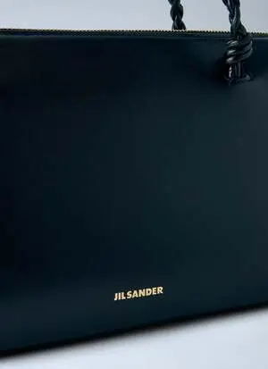 JIL SANDER Tangle Tent Leather Shoulder Bag