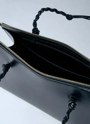 JIL SANDER Tangle Tent Leather Shoulder Bag