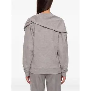 Dries Van Noten Draped Jersey Sweatshirt - Gray