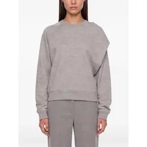 Dries Van Noten Draped Jersey Sweatshirt - Gray