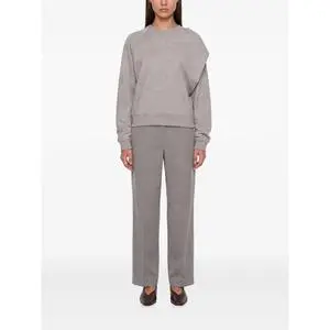 Dries Van Noten Draped Jersey Sweatshirt - Gray