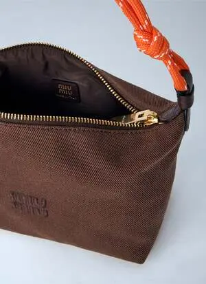 Miu Miu Gabardine Zip Handbag