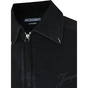 Jacquemus Cotton Zip Up Jacket - Black