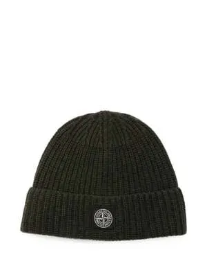 Stone Island Logo Wool Beanie - Multicolor